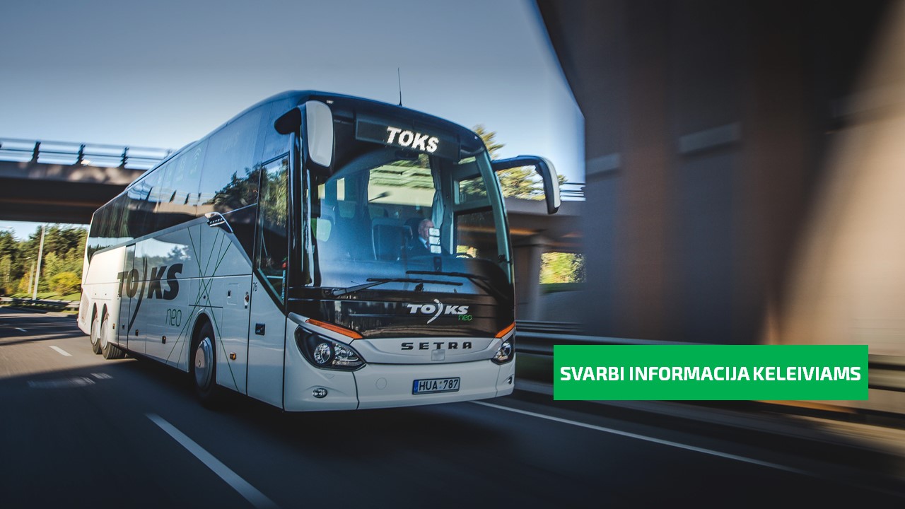 Svarbi informacija keleiviams - Toks.lt